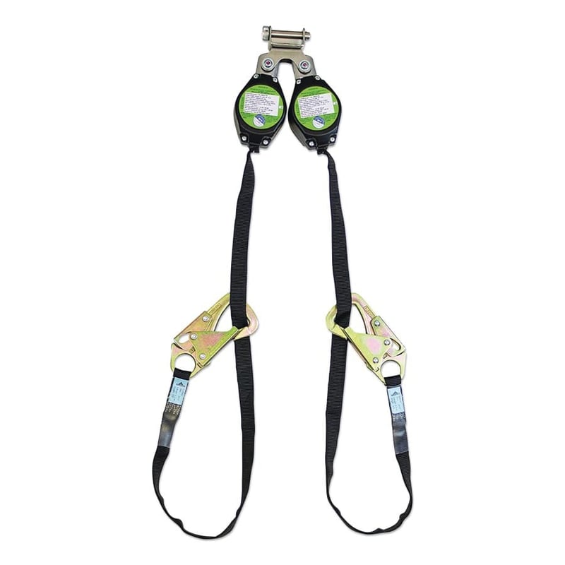 Tie-Back Self-Retracting Lifeline Device 9 Ft Dual Harness connector ...