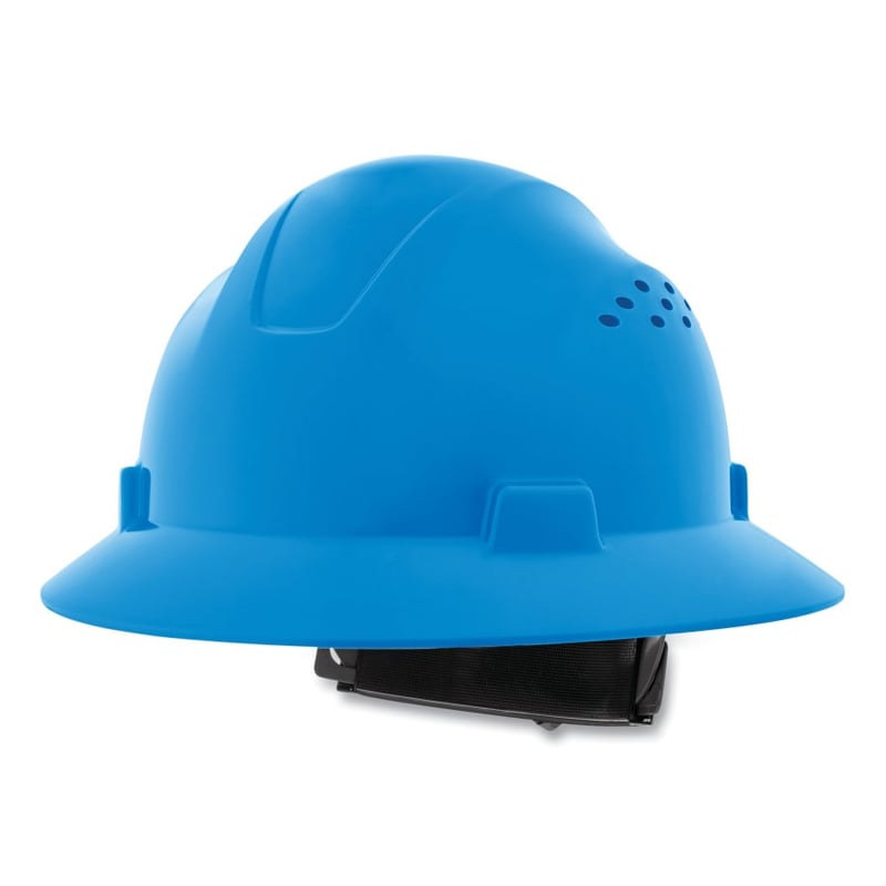 Advantage Series Full Brim Vented and Non-Vented Hard Hat 4 pt Rapid ...