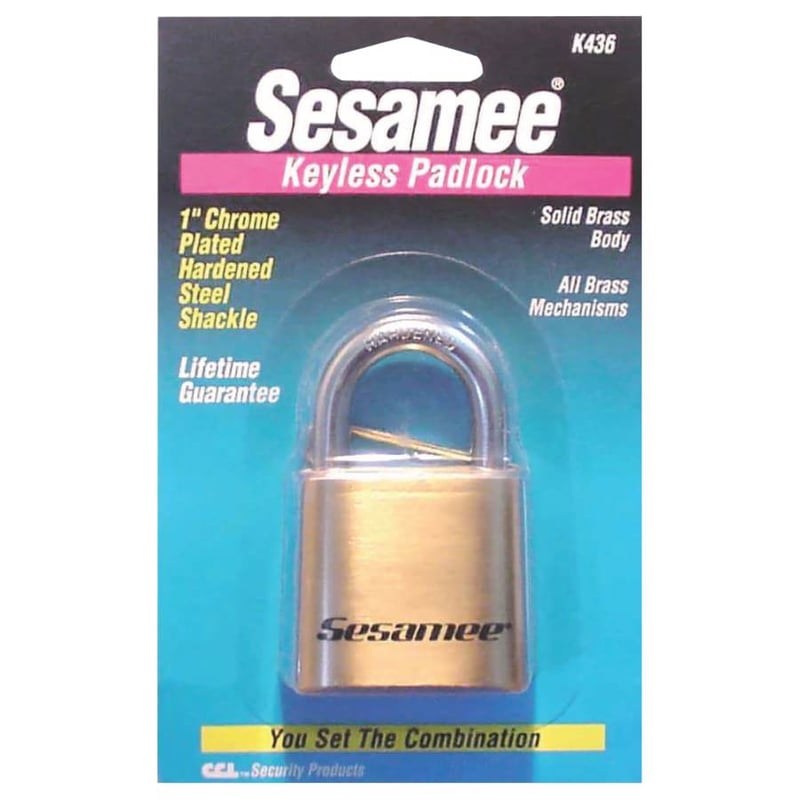 Sesamee K440 Long-Shackle Combination Lock 4-Dial Brass | Capital Tool ...